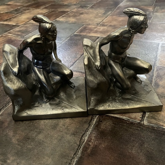 Other | Vintage Pewter Indian Bookends | Poshmark